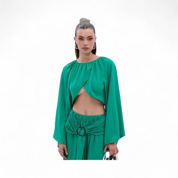 AKIRA | Tops | Stylish Green Crop Top | Poshmark